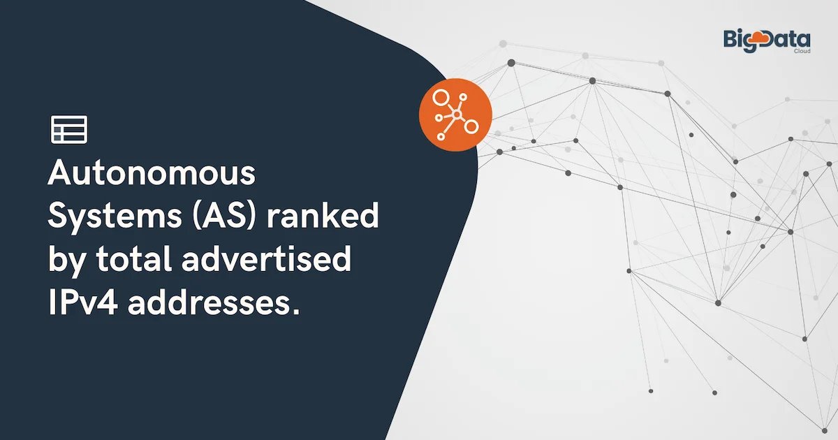 Free IPv4/IPv6 BGP Network Lookup tool | BigDataCloud